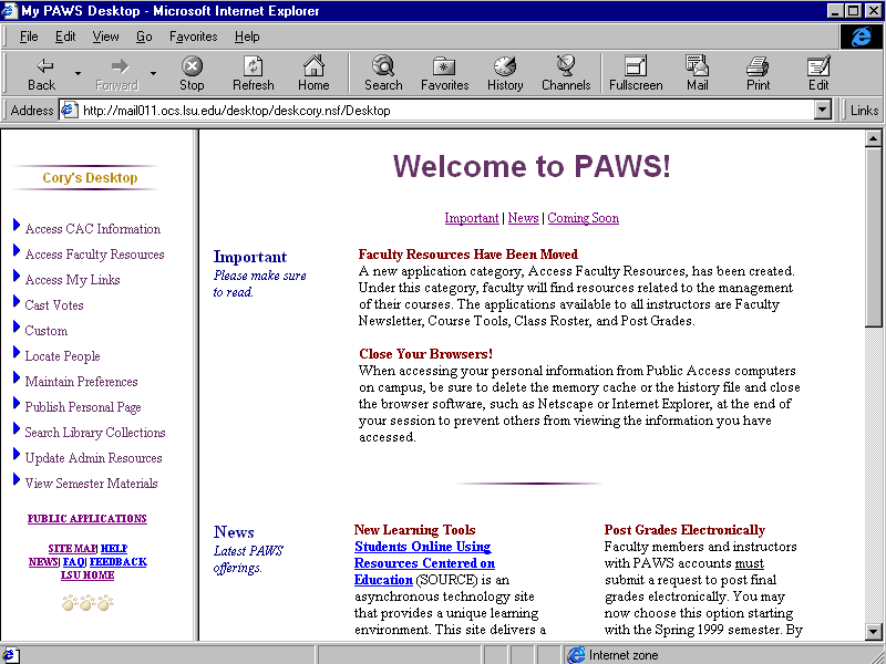 The Semester Book: A Web Tool for Faculty and Students